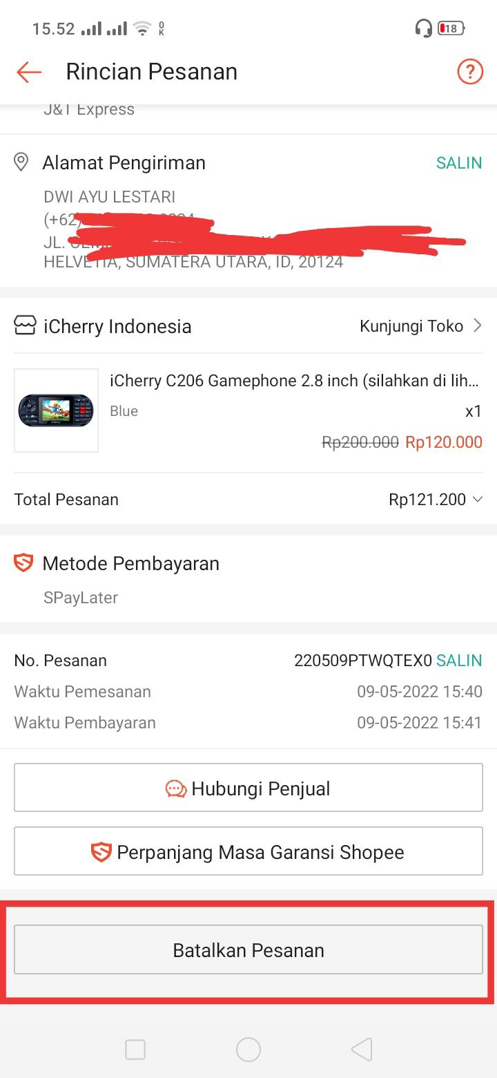 Cara Membatalkan Pesan Barang atau Produk di Shopee - DwiAYcom (DAL1809)