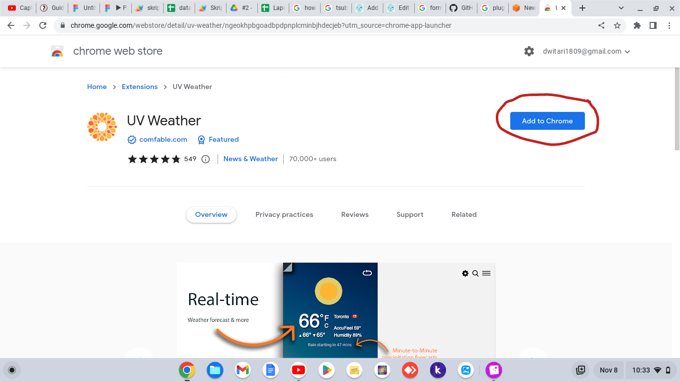 Cara Mengetahui Ramalan Cuaca dengan UV Weather di Google Chrome Laptop ...
