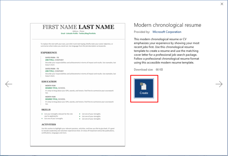 Cara Menggunakan Template CV Resume di Microsoft Word 2019 - DwiAY ...