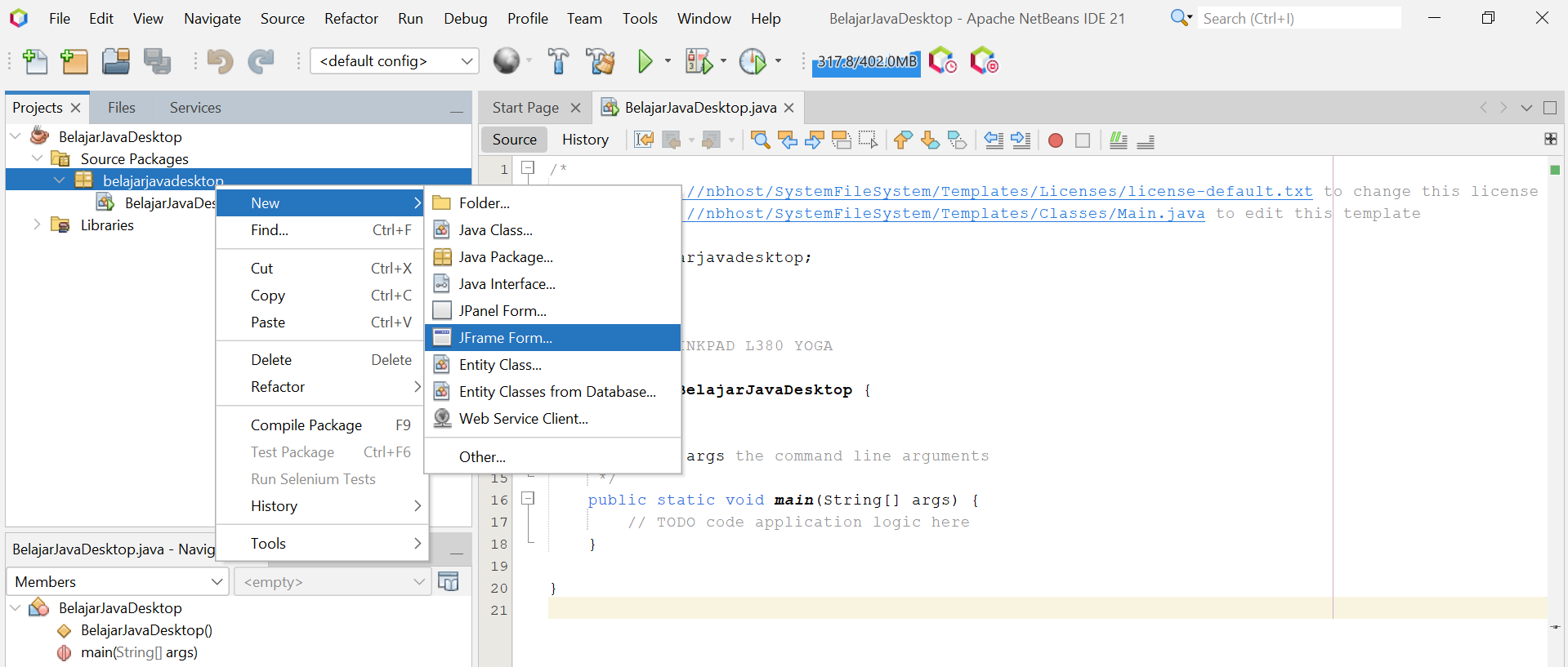 Cara Membuat Project Baru untuk Membuat Aplikasi Desktop di Apache ... Cara Membuat Project Baru untuk Membuat Aplikasi Desktop di Apache ...